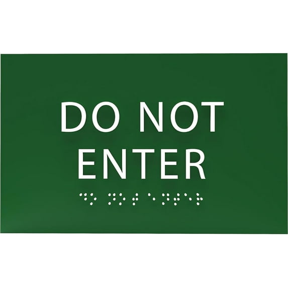 ADA CENTRAL SIGNS - 6" X4" Do Not Enter Sign - ADA Compliant Tactile ...
