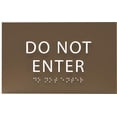 ADA CENTRAL SIGNS - 6" X4" Do Not Enter Sign - ADA Compliant Tactile ...