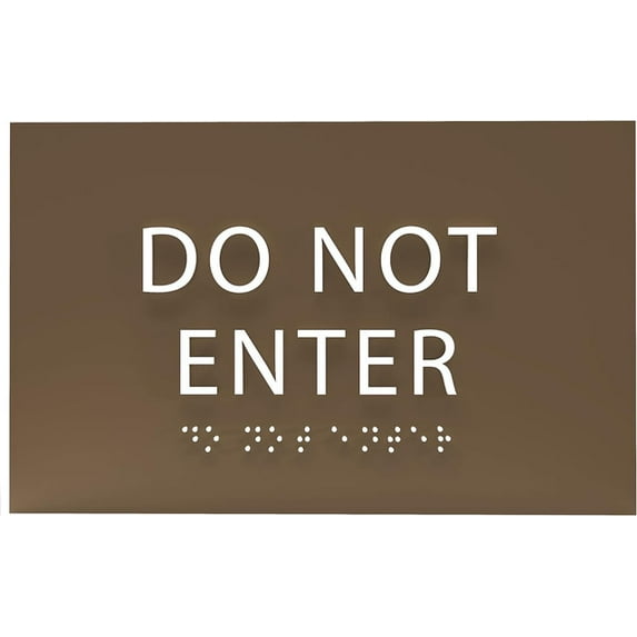 ADA CENTRAL SIGNS - 6" X4" Do Not Enter Sign - ADA Compliant Tactile ...