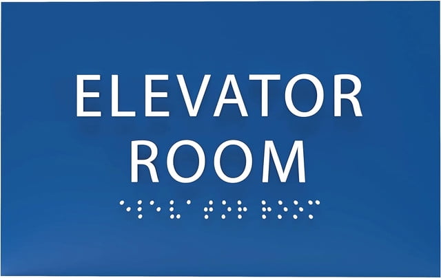 ADA CENTRAL SIGNS - 6" X4" Elevator Room Sign - Tactile Graphics Grade ...