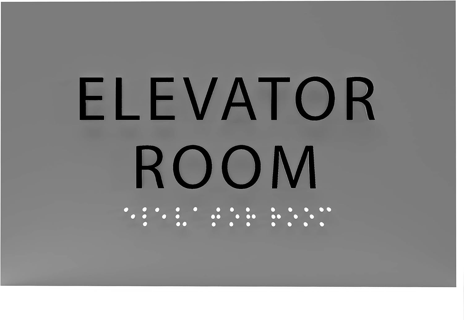 ADA CENTRAL SIGNS - 6" X4" Elevator Room Sign - Tactile Graphics Grade ...