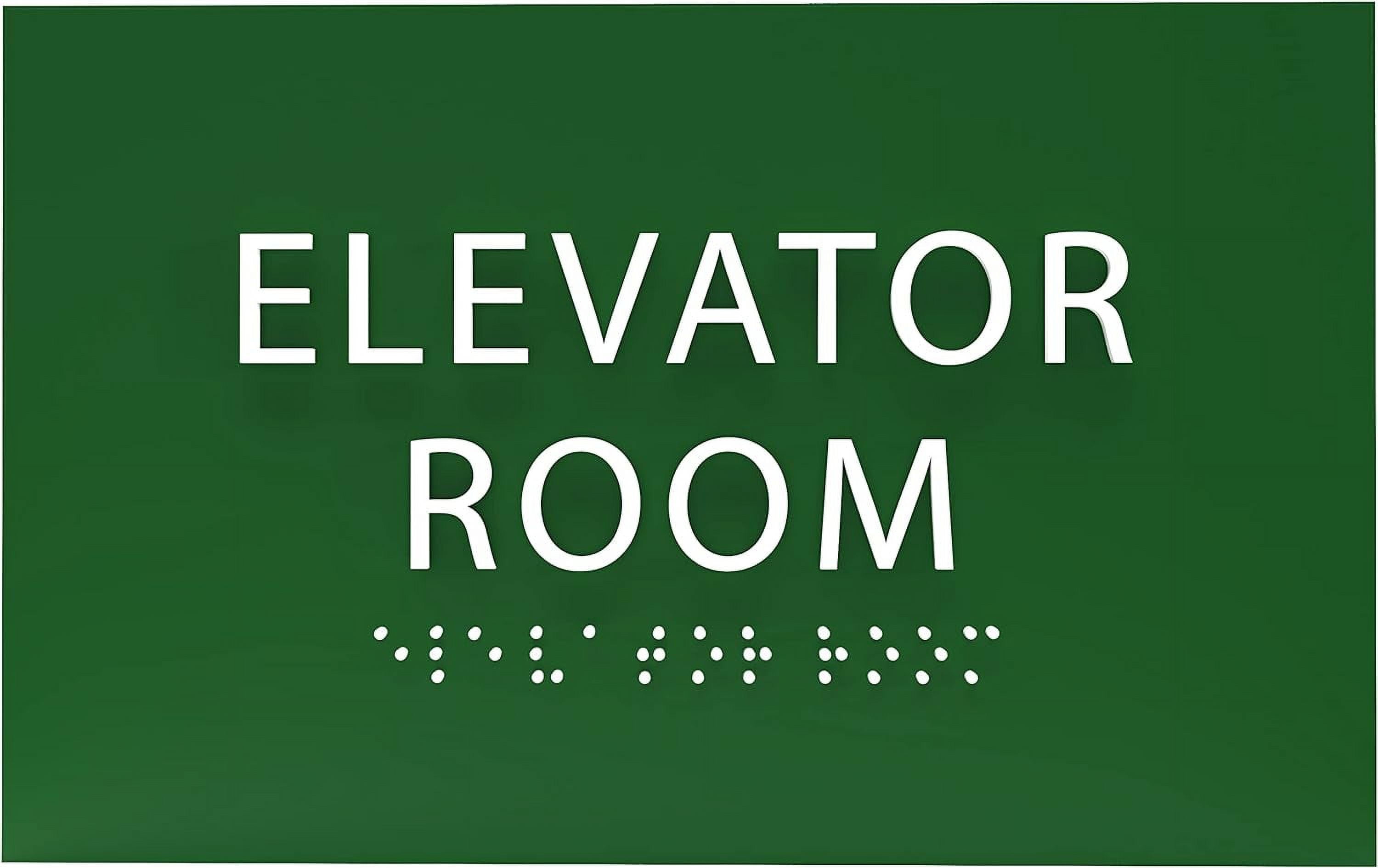 ADA CENTRAL SIGNS - 6" X4" Elevator Room Sign - Tactile Graphics Grade ...