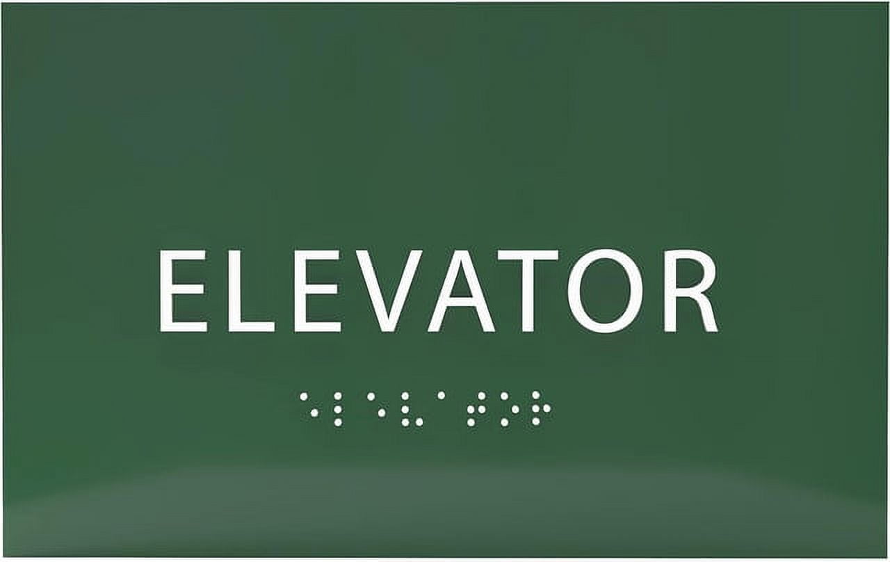 ADA CENTRAL SIGNS - 6" X4" Elevator Sign - Tactile Graphics Grade 2 ...