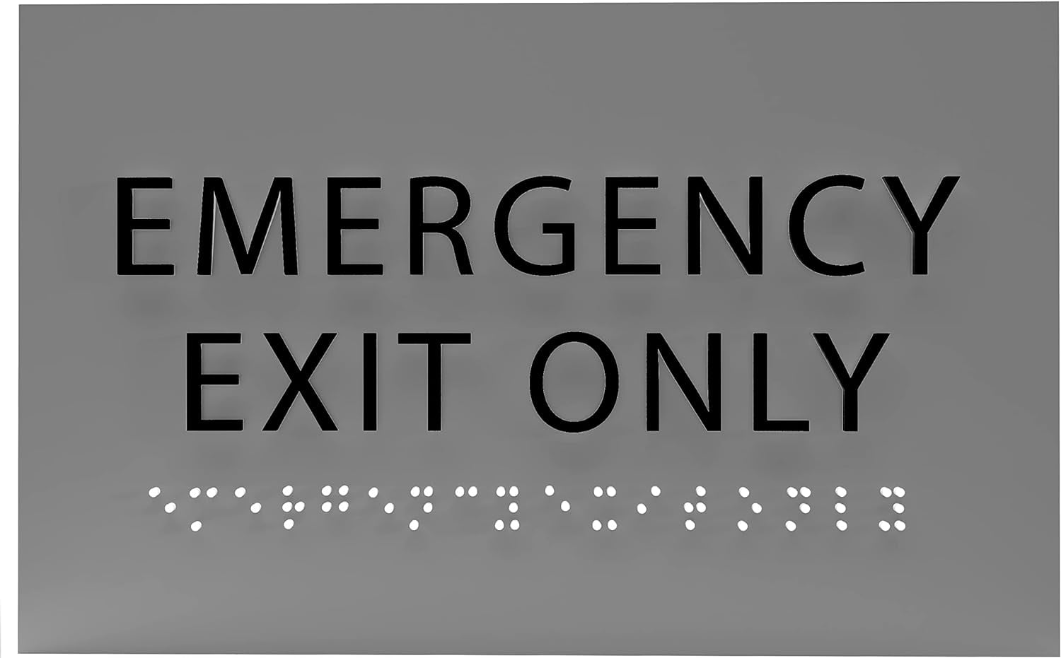 ADA CENTRAL SIGNS - 6" X4" Emergency Exit Only Sign - ADA Compliant ...