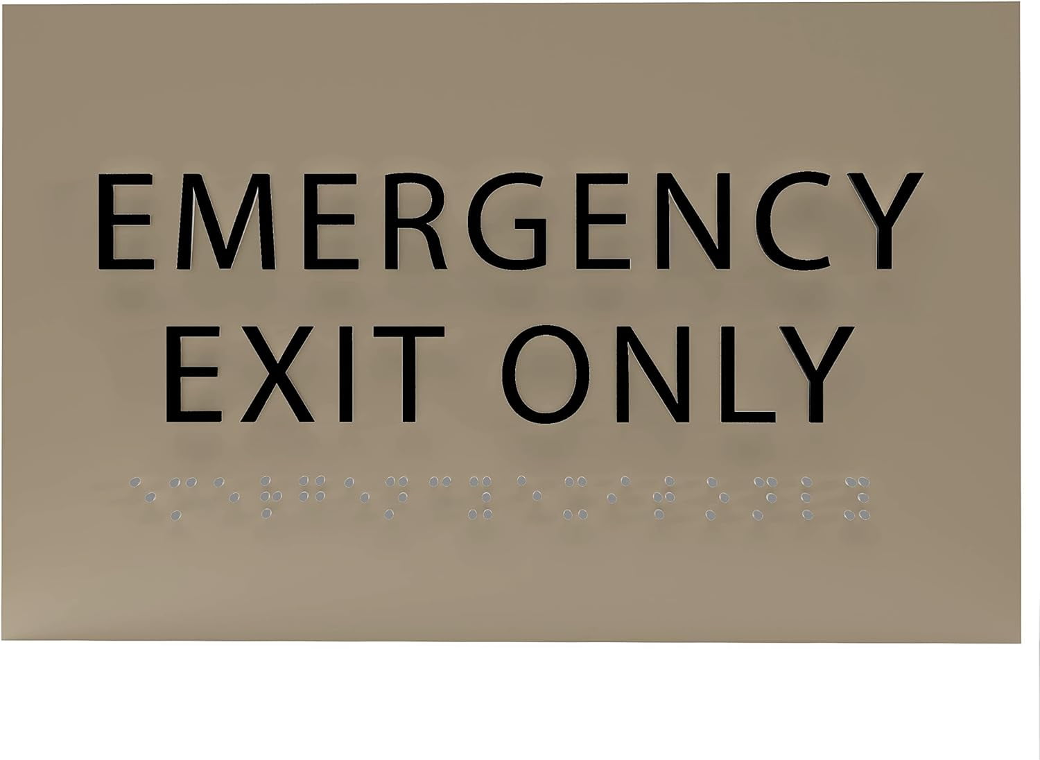 ADA CENTRAL SIGNS - 6" X4" Emergency Exit Only Sign - ADA Compliant ...