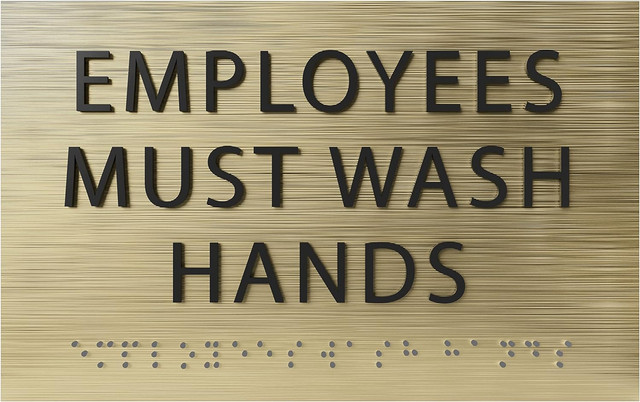 ADA CENTRAL SIGNS - 6" X4" Employees Must Wash Hands Sign - ADA ...
