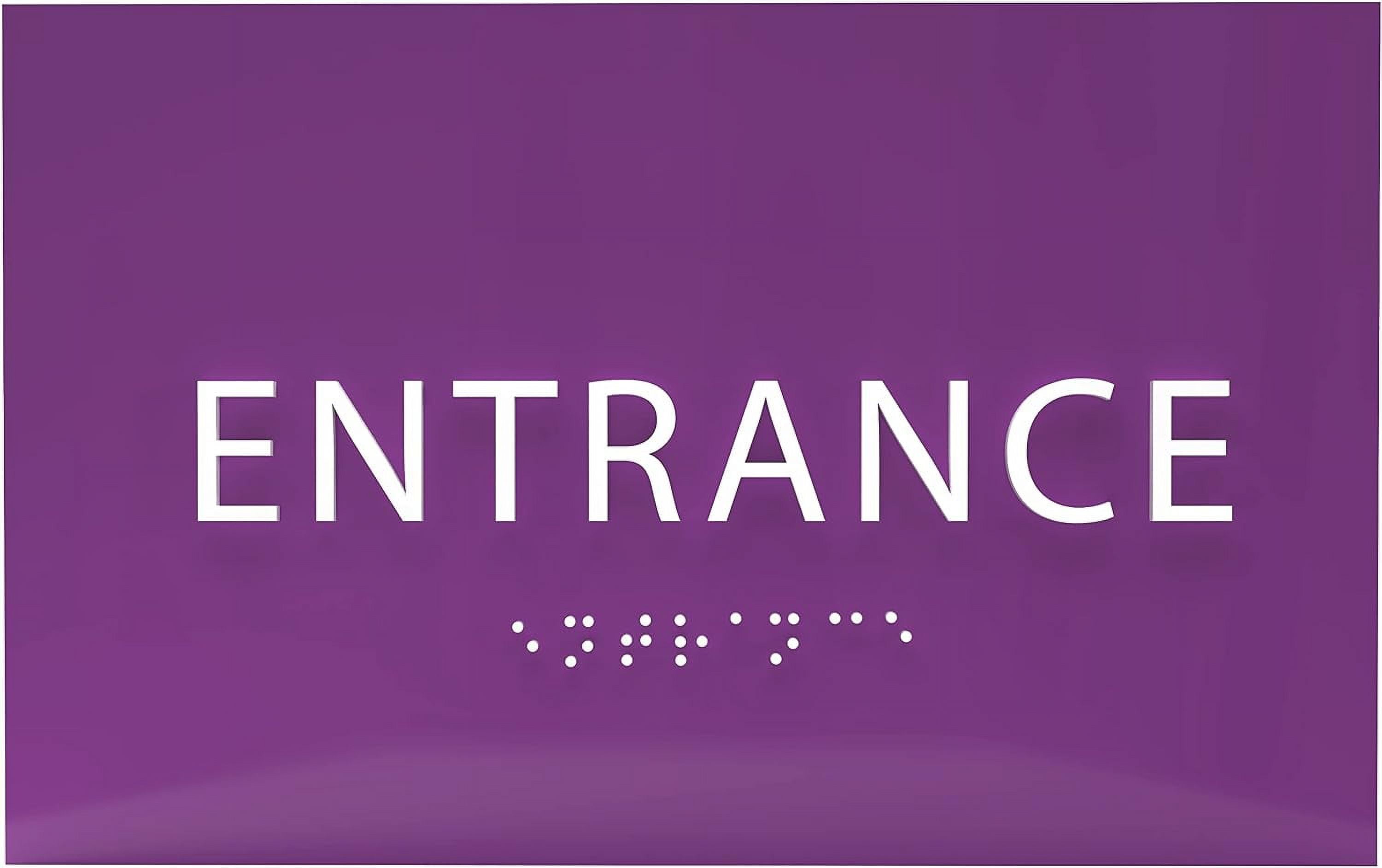 ADA CENTRAL SIGNS - 6" X4" Entrance Sign - ADA Compliant Tactile ...