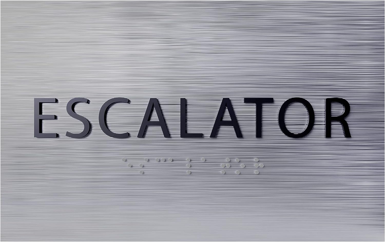 ADA CENTRAL SIGNS - 6" X4" Escalator Sign - ADA Compliant Tactile ...