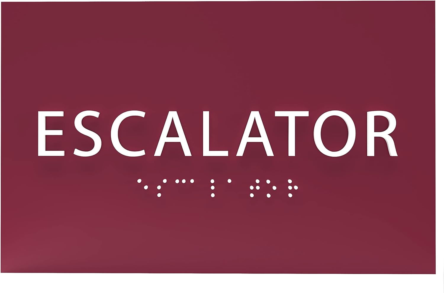 ADA CENTRAL SIGNS - 6" X4" Escalator Sign - ADA Compliant Tactile ...