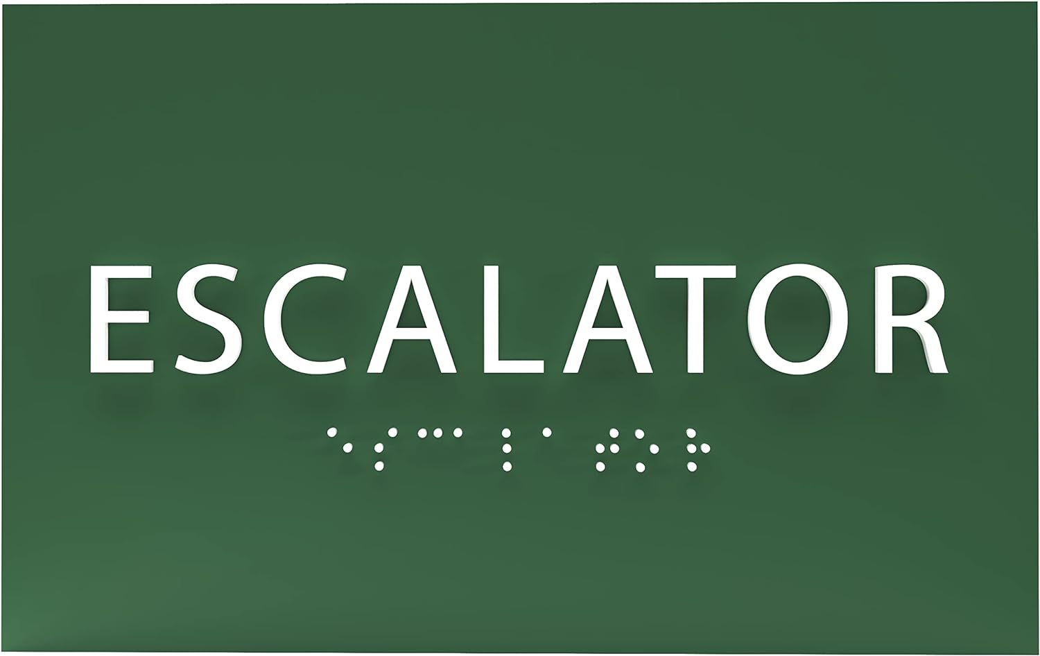 ADA CENTRAL SIGNS - 6" X4" Escalator Sign - ADA Compliant Tactile ...