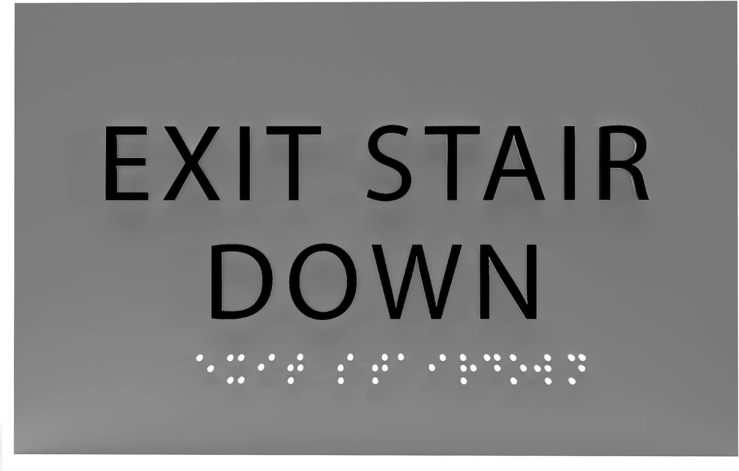 ADA CENTRAL SIGNS - 6" X4" Exit Stair Down Sign - ADA Compliant Tactile ...