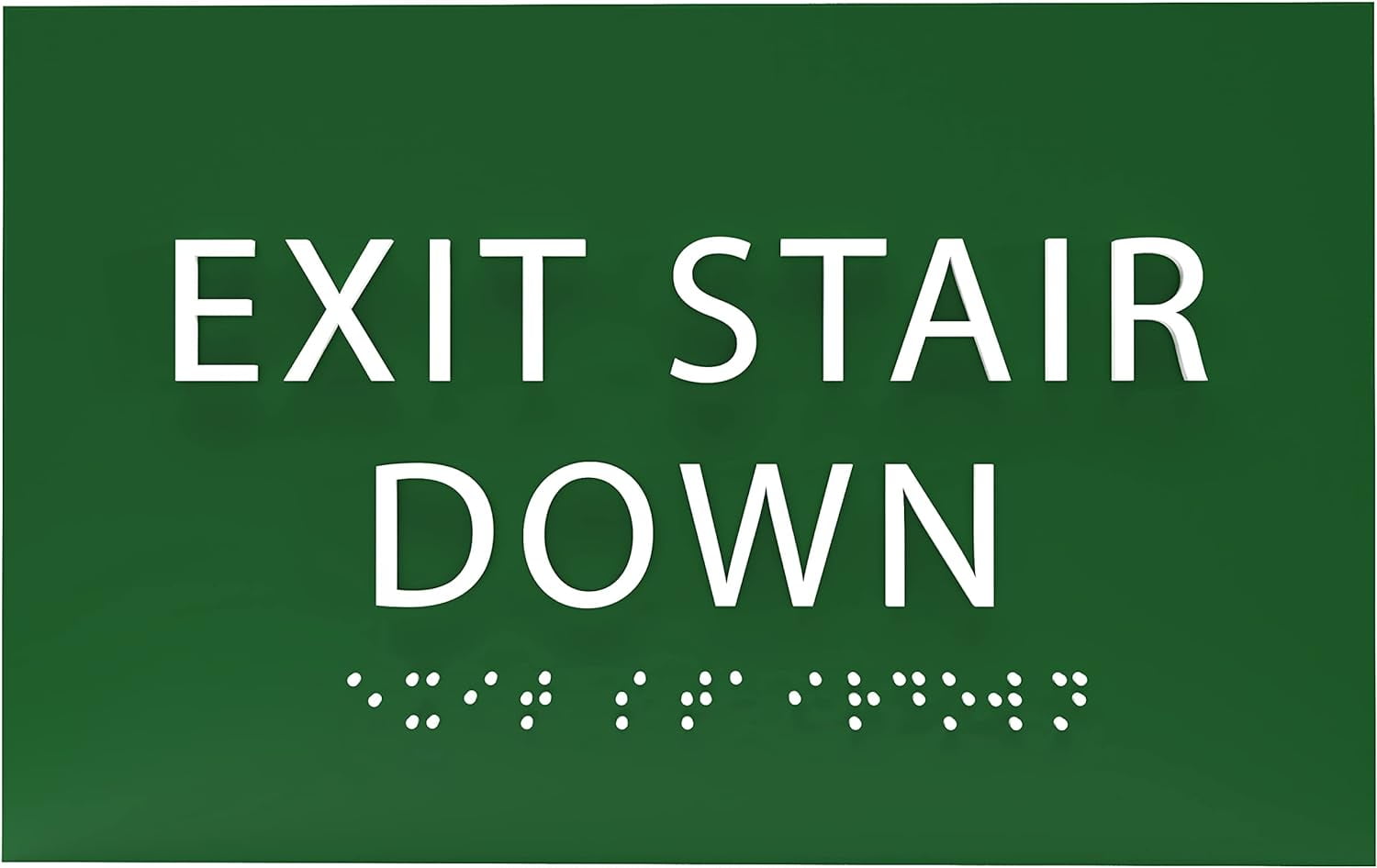 ADA CENTRAL SIGNS - 6" X4" Exit Stair Down Sign - ADA Compliant Tactile ...