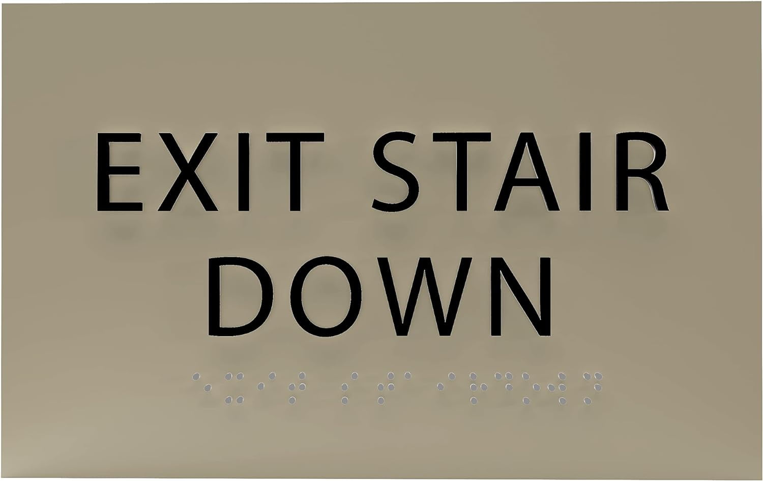 ADA CENTRAL SIGNS - 6" X4" Exit Stair Down Sign - ADA Compliant Tactile ...
