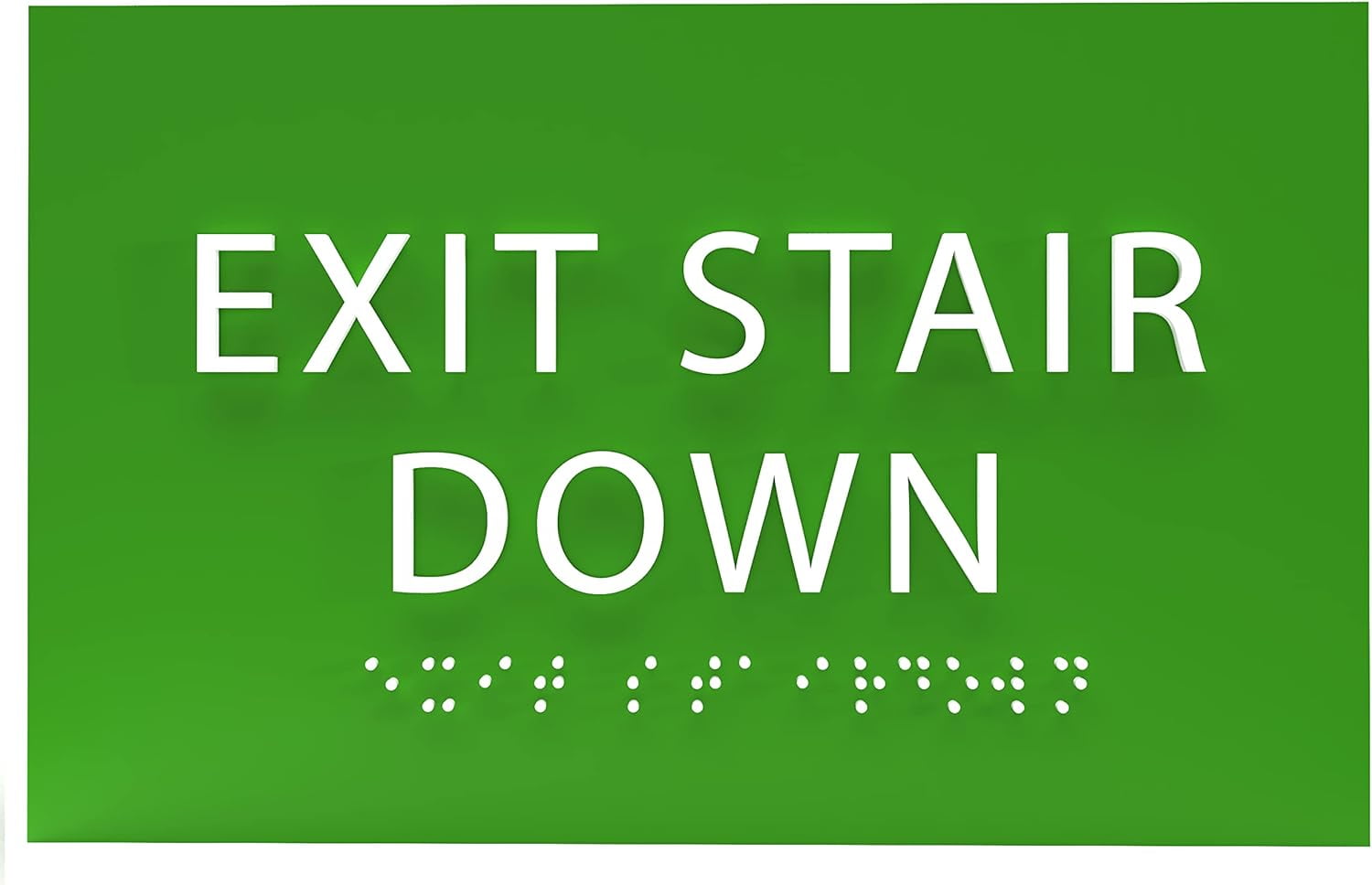 ADA CENTRAL SIGNS - 6" X4" Exit Stair Down Sign - ADA Compliant Tactile ...