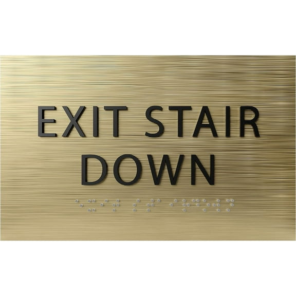 ADA CENTRAL SIGNS - 6" X6" Exit Sign - ADA Compliant Tactile Graphics ...