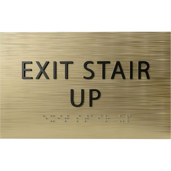 ADA CENTRAL SIGNS - 6" X4" Fire Exit Sign - ADA Compliant Tactile ...