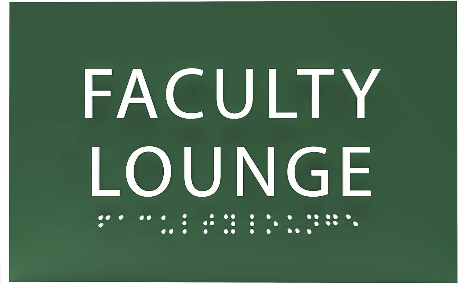 ADA CENTRAL SIGNS - 6" X4" Faculty Lounge Sign - ADA Compliant Tactile ...
