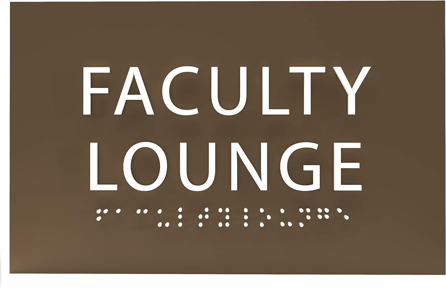 ADA CENTRAL SIGNS - 6" X4" Faculty Lounge Sign - ADA Compliant Tactile ...