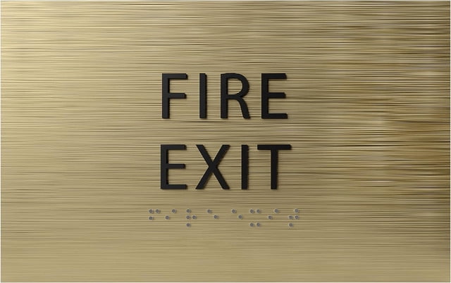 ADA CENTRAL SIGNS - 6" X4" Fire Exit Sign - ADA Compliant Tactile ...