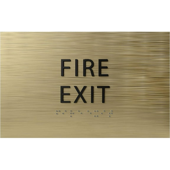 ADA CENTRAL SIGNS - 6" X4" Exit Stair Down Sign - ADA Compliant Tactile ...