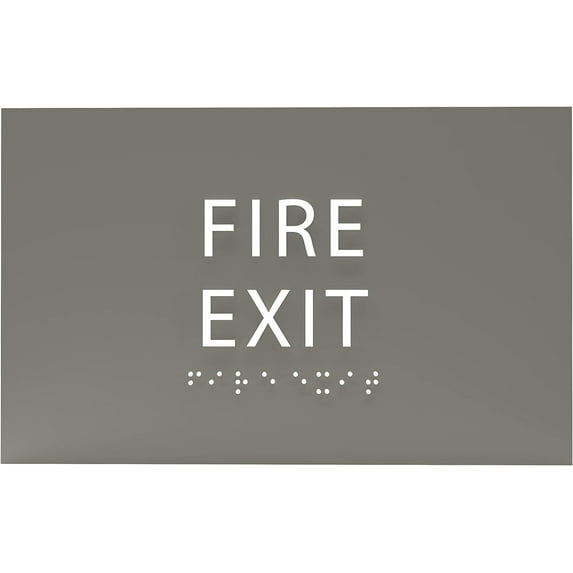 ADA CENTRAL SIGNS - 6" X4" Fire Exit Sign - ADA Compliant Tactile ...