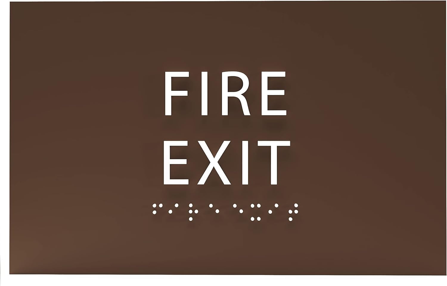 ADA CENTRAL SIGNS - 6" X4" Fire Exit Sign - ADA Compliant Tactile ...