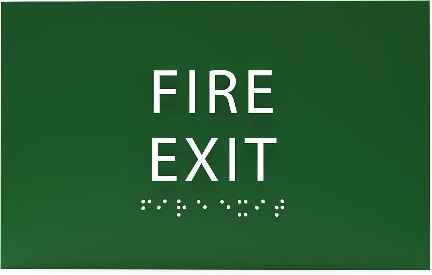 ADA CENTRAL SIGNS - 6" X4" Fire Exit Sign - ADA Compliant Tactile ...