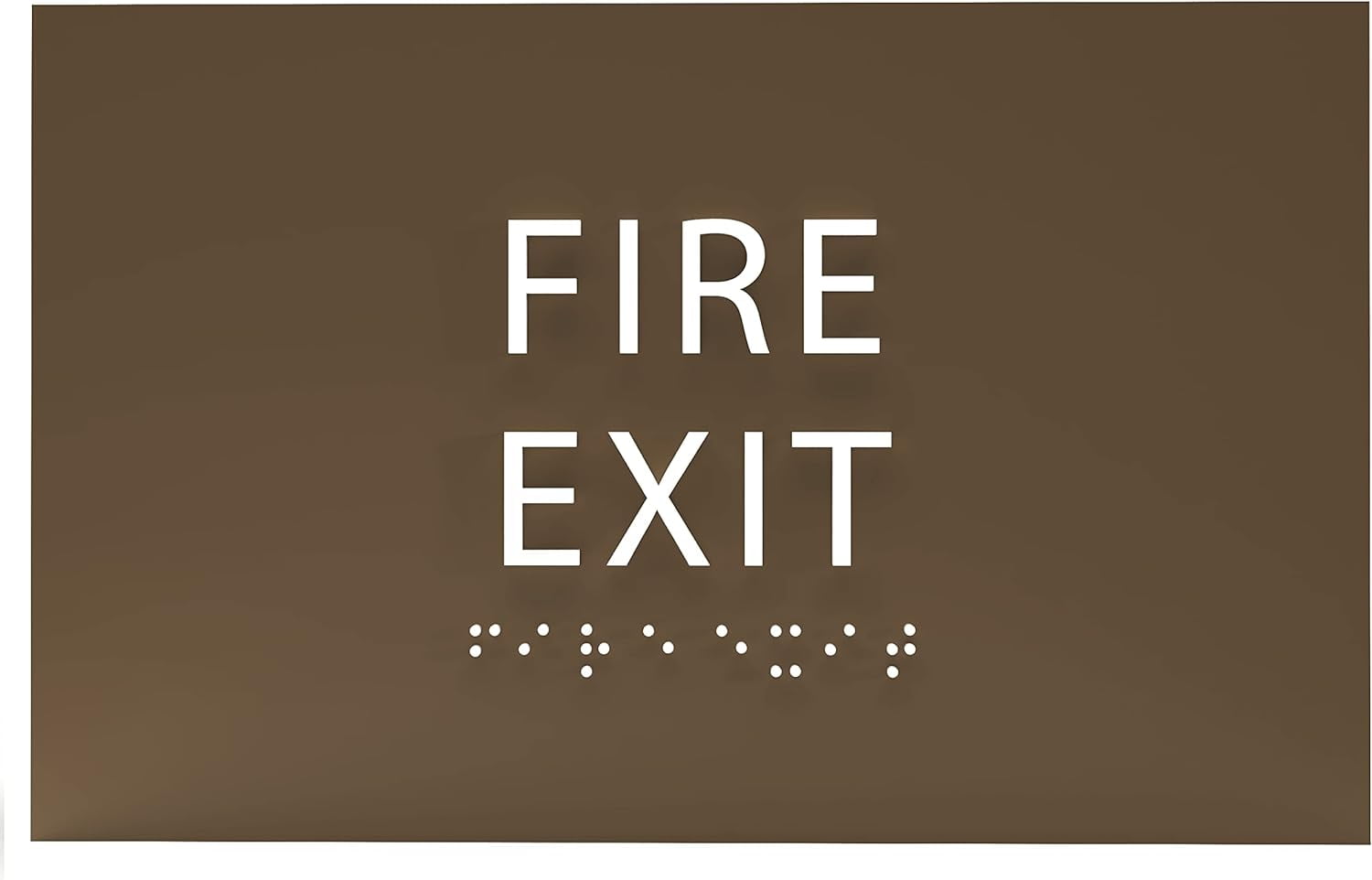 ADA CENTRAL SIGNS - 6" X4" Fire Exit Sign - ADA Compliant Tactile ...