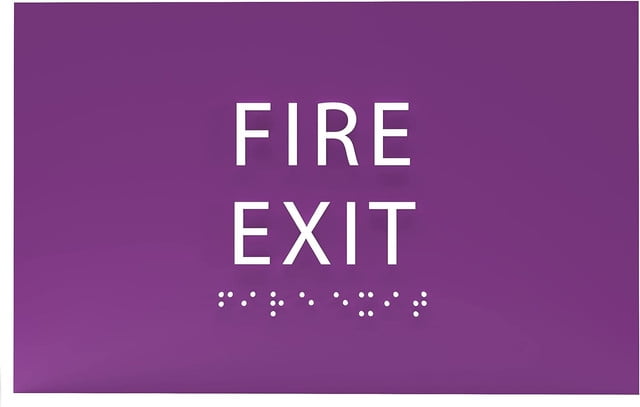 ADA CENTRAL SIGNS - 6" X4" Fire Exit Sign - ADA Compliant Tactile ...