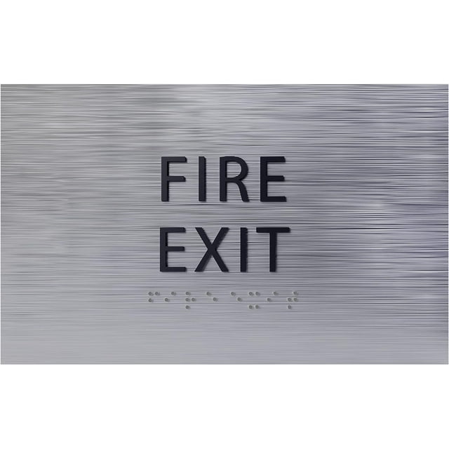 ADA CENTRAL SIGNS - 6" X4" Fire Exit Sign - ADA Compliant Tactile ...
