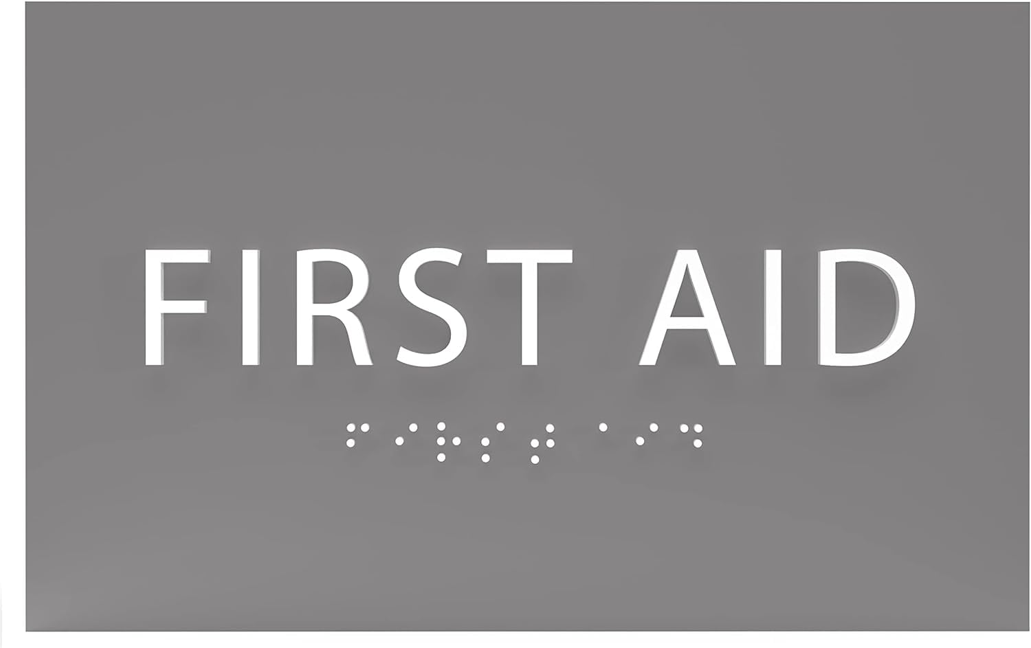 ADA CENTRAL SIGNS - 6" X4" First Aid Sign - ADA Compliant Tactile ...
