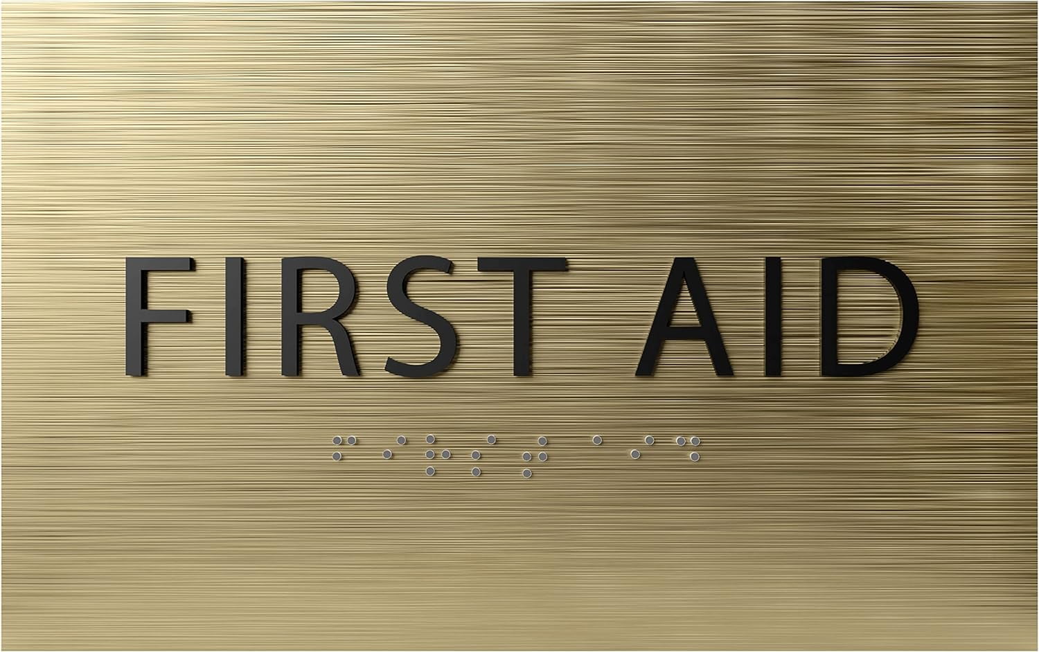 ADA CENTRAL SIGNS - 6" X4" First Aid Sign - ADA Compliant Tactile ...