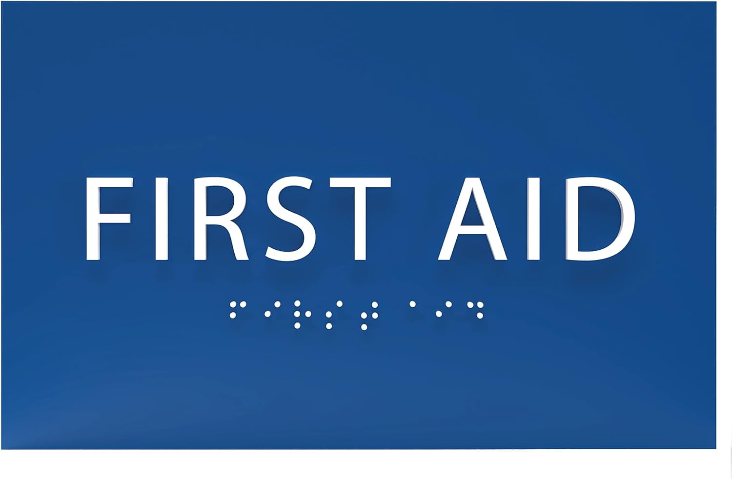 ADA CENTRAL SIGNS - 6" X4" First Aid Sign - ADA Compliant Tactile ...