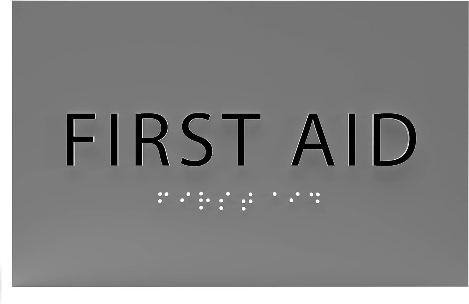 ADA CENTRAL SIGNS - 6" X4" First Aid Sign - ADA Compliant Tactile ...