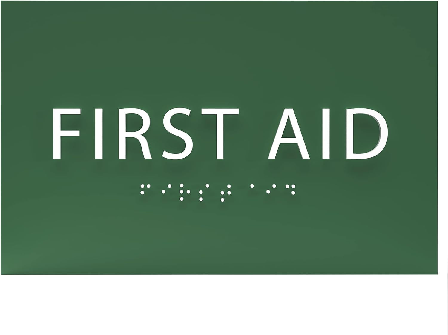 ADA CENTRAL SIGNS - 6" X4" First Aid Sign - ADA Compliant Tactile ...