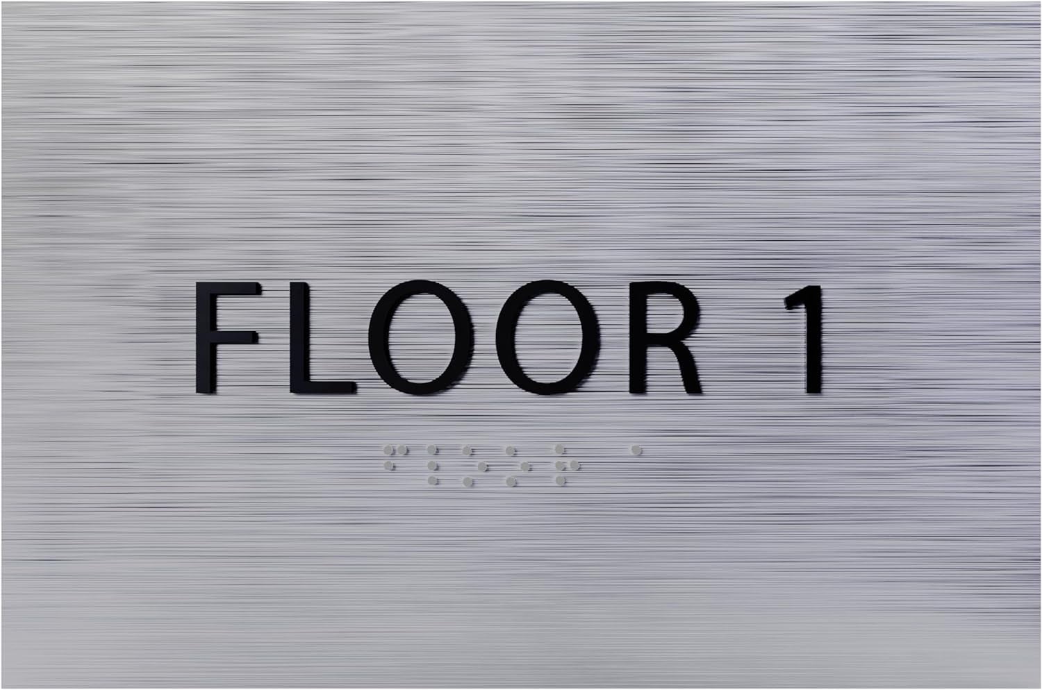 ADA CENTRAL SIGNS - 6" X4" Floor 1 Sign - ADA Compliant Tactile ...