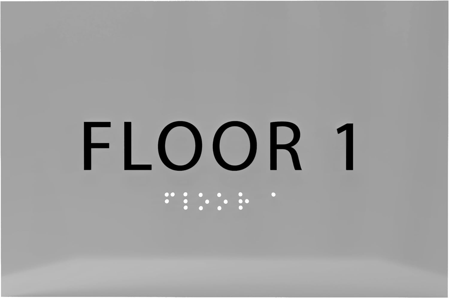 ADA CENTRAL SIGNS - 6" X4" Floor 1 Sign - ADA Compliant Tactile ...