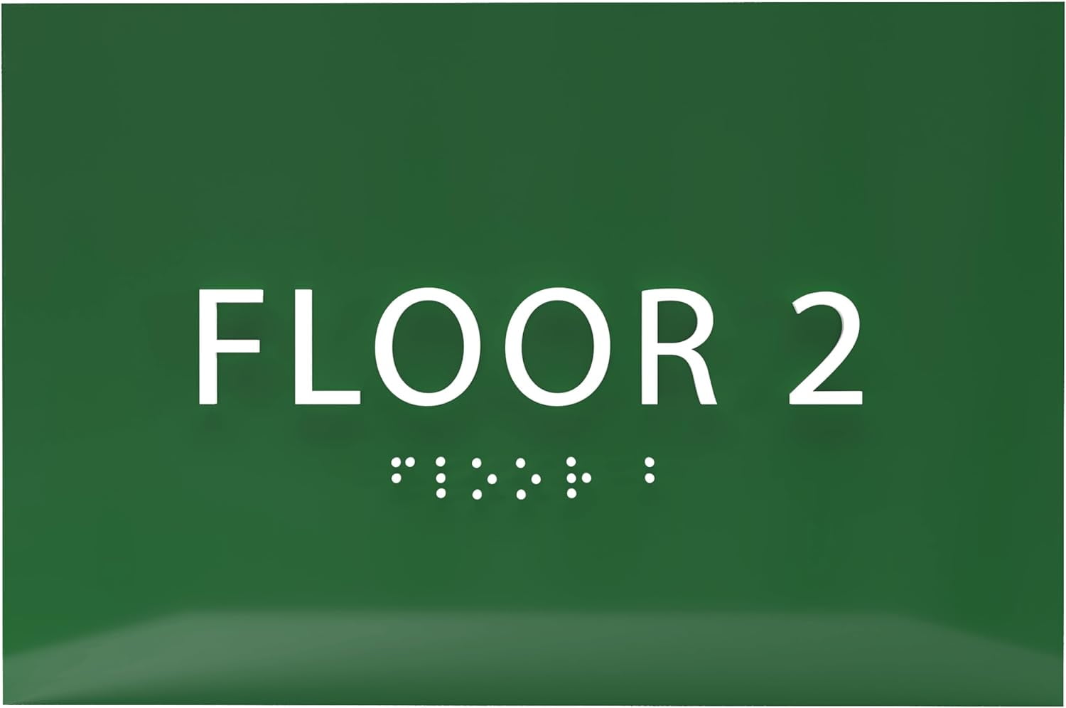 ADA CENTRAL SIGNS - 6" X4" Floor 2 Sign - ADA Compliant Tactile ...