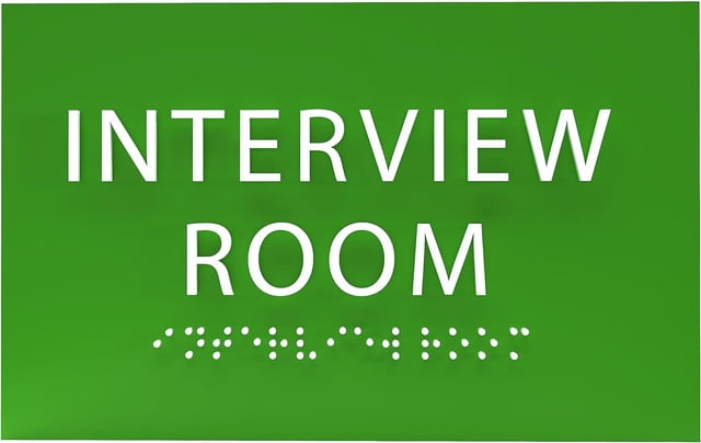 ADA CENTRAL SIGNS - 6" X4" Interview Room Sign - ADA Compliant Tactile ...