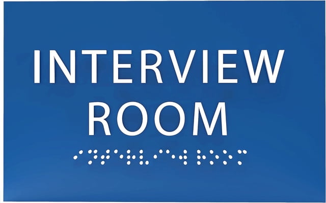 ADA CENTRAL SIGNS - 6" X4" Interview Room Sign - ADA Compliant Tactile ...