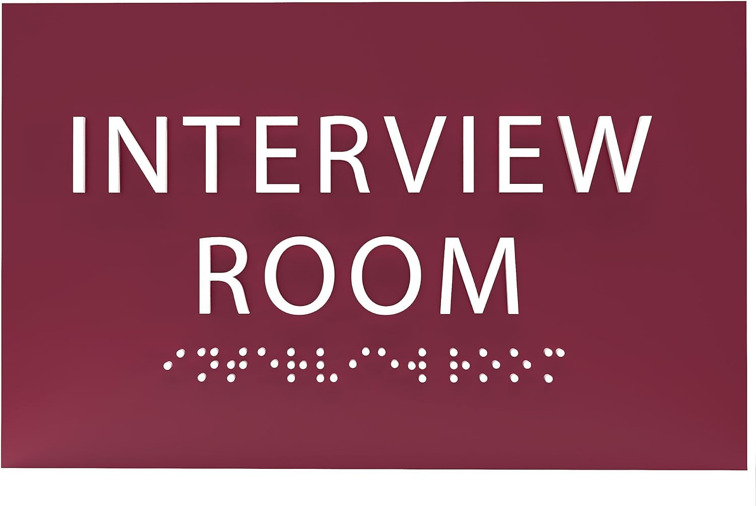 ADA CENTRAL SIGNS - 6" X4" Interview Room Sign - ADA Compliant Tactile ...