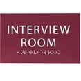 ADA CENTRAL SIGNS - 6" X4" Interview Room Sign - ADA Compliant Tactile ...