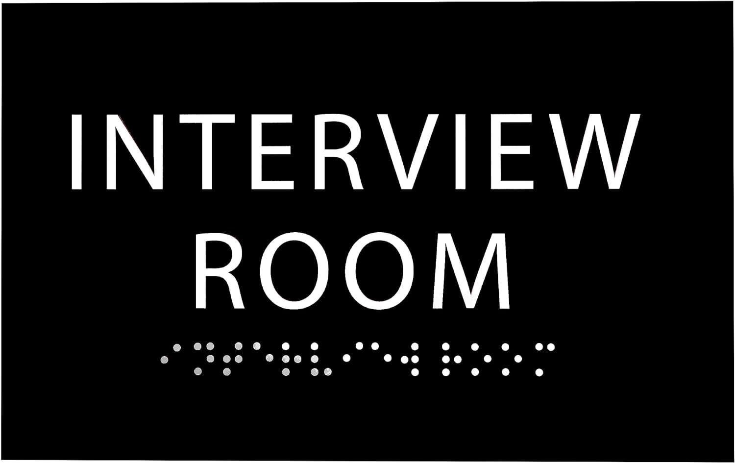 ADA CENTRAL SIGNS - 6" X4" Interview Room Sign - ADA Compliant Tactile ...
