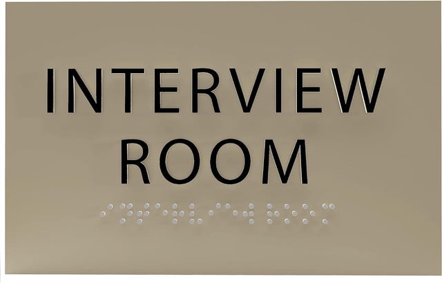 ADA CENTRAL SIGNS - 6" X4" Interview Room Sign - ADA Compliant Tactile ...
