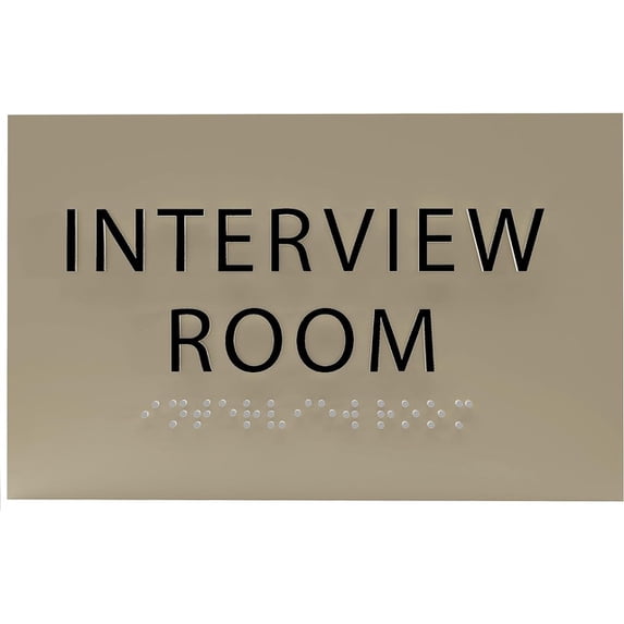ADA CENTRAL SIGNS - 6" X4" Interview Room Sign - ADA Compliant Tactile ...