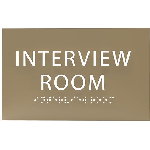 ADA CENTRAL SIGNS - 6" X4" Interview Room Sign - ADA Compliant Tactile ...