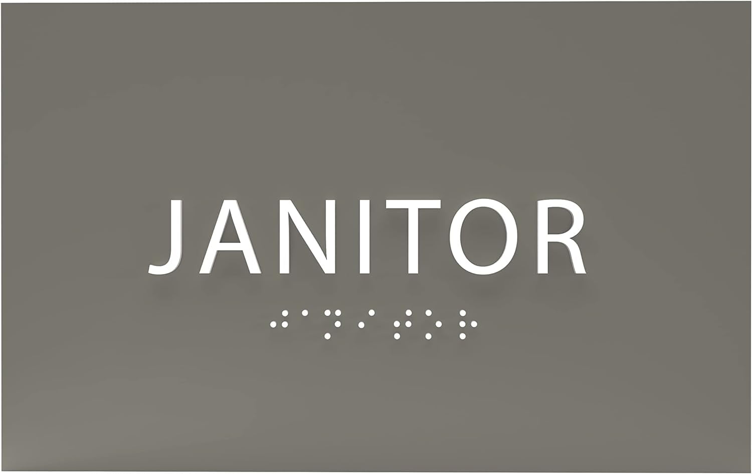 ADA CENTRAL SIGNS - 6" X4" Janitor Room Sign - ADA Compliant Tactile ...