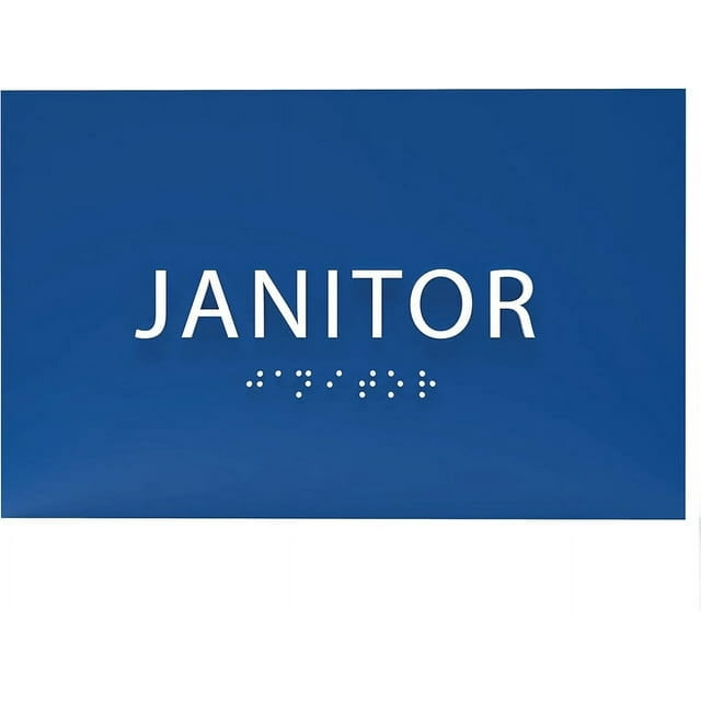 ADA CENTRAL SIGNS - 6" X4" Janitor Room Sign - ADA Compliant Tactile ...