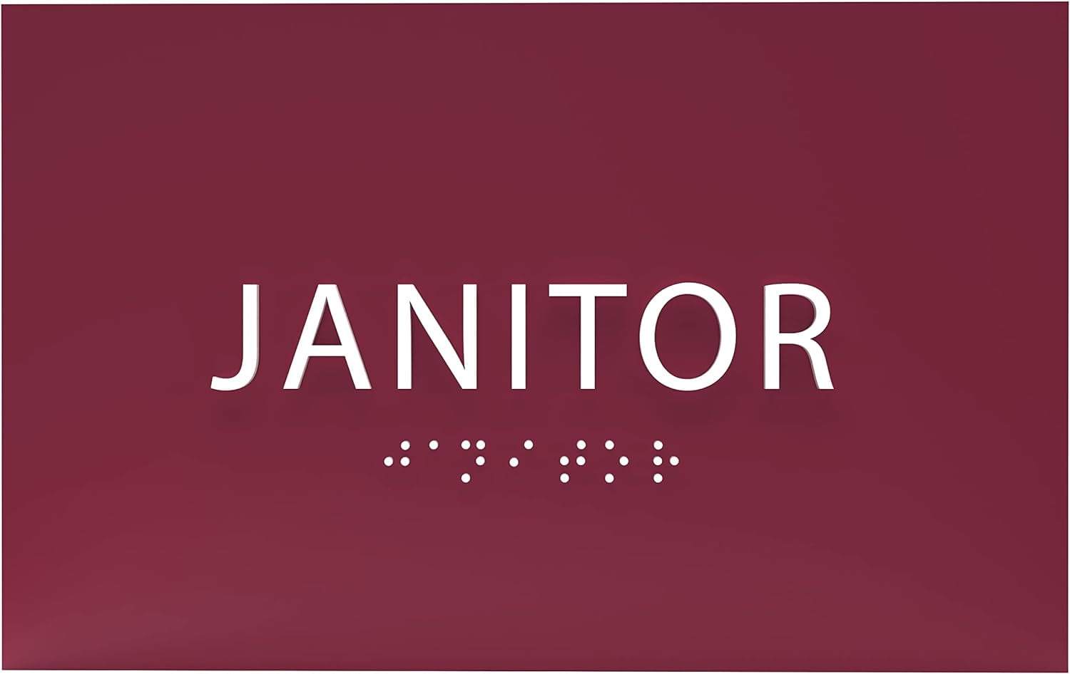 ADA CENTRAL SIGNS - 6" X4" Janitor Room Sign - ADA Compliant Tactile ...