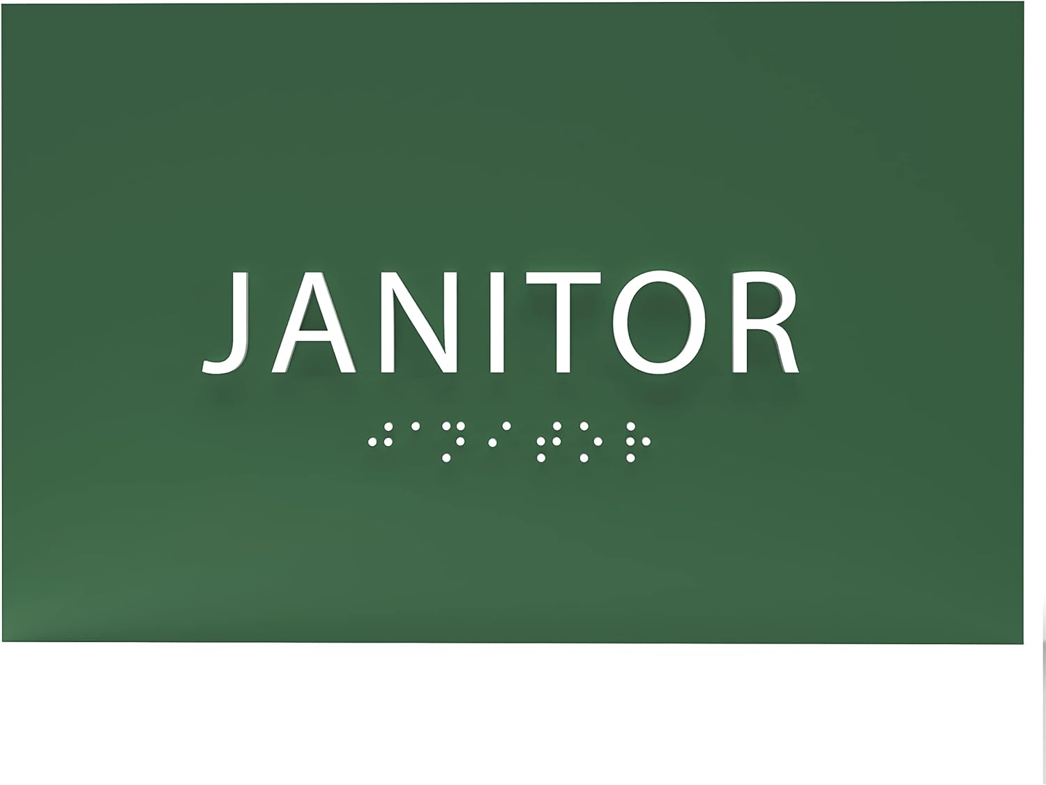 ADA CENTRAL SIGNS - 6" X4" Janitor Room Sign ADA Compliant Tactile ...